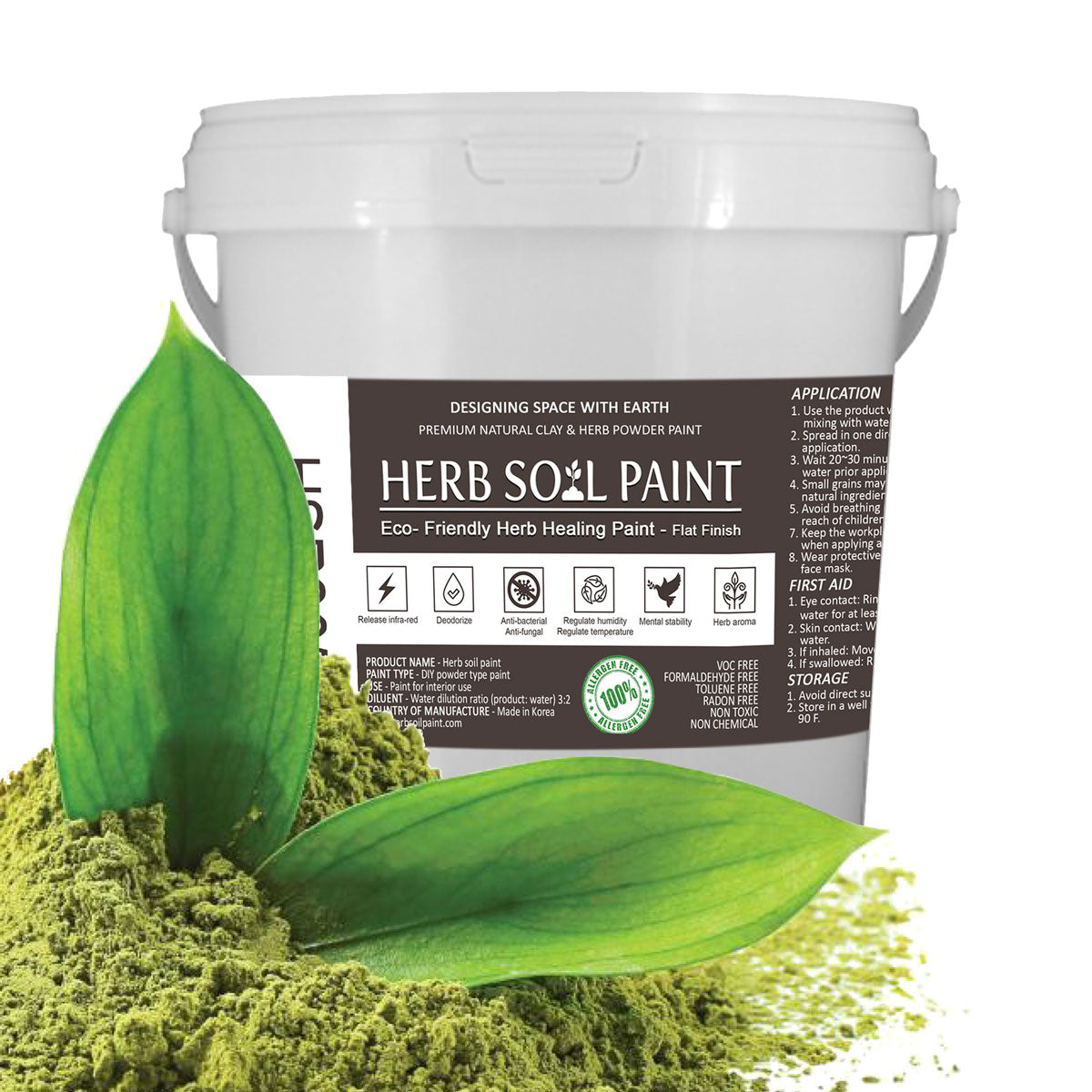 HERB SOIL PAINT - Premium Natural Clay and Organic Herb Powder Paint ...